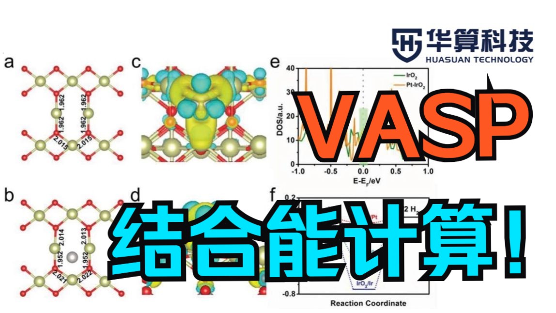 【VASP教程】VASP结合能计算！| 华算科技-朱老师讲VASP DFT计算 | 华算科技