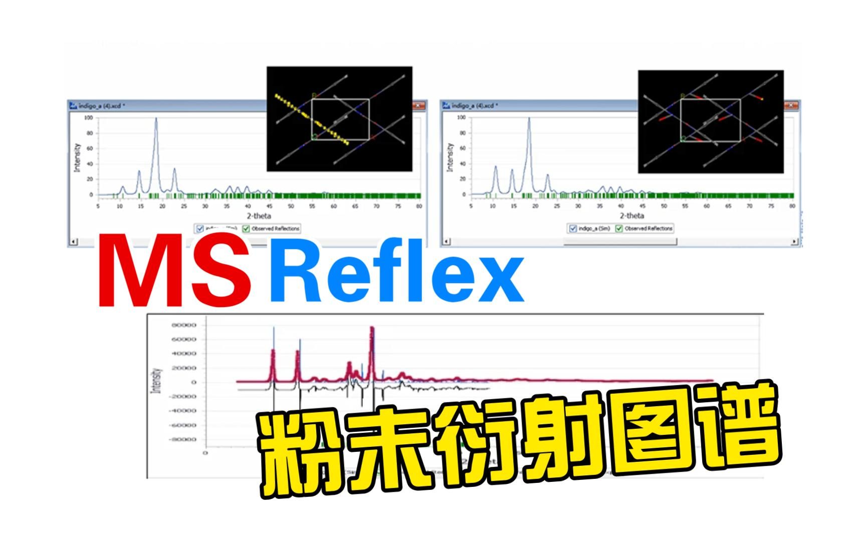 [Materials Studio] Reflex模块教学-处理粉末衍射XRD图谱-1 | 理论计算 分子动力学 华算科技 MS杨站长 | 华算科技